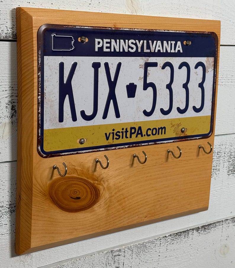 Pennsylvania- License Plate Key Holder - Etsy