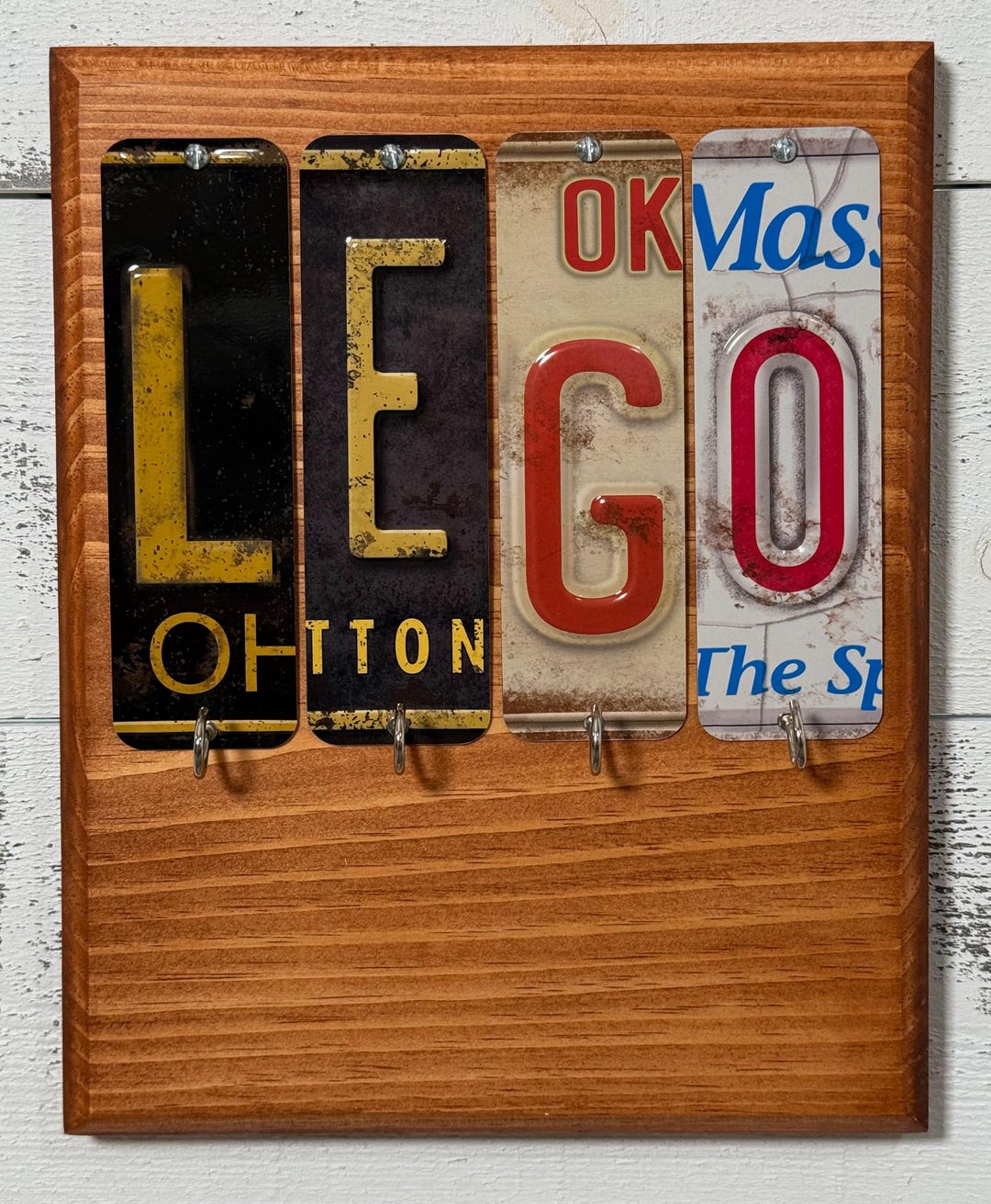 LEGO- License Plate Craft Letters Key Holder - Etsy