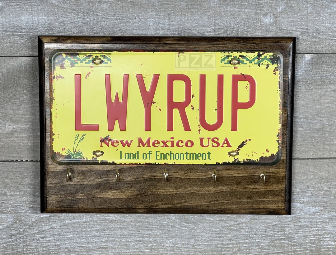 New Mexico- Land of Enchantment- LWYRUP License Plate Key Holder - Etsy