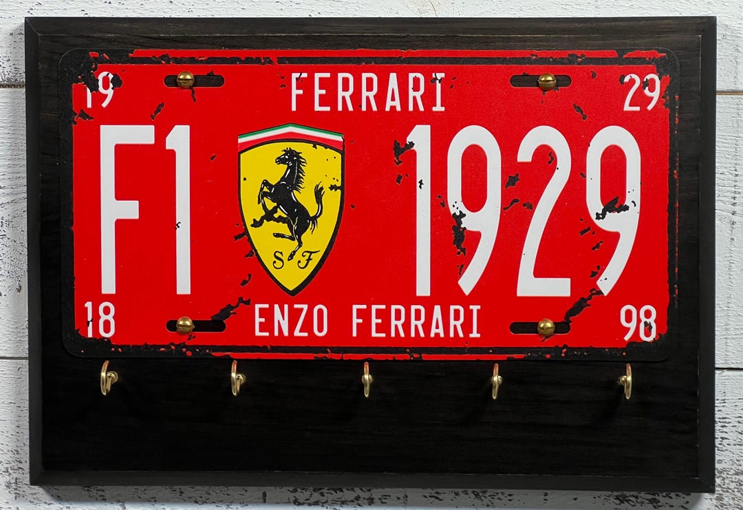 Ferrari- Enzo Ferrari- License Plate Key Holder - Etsy