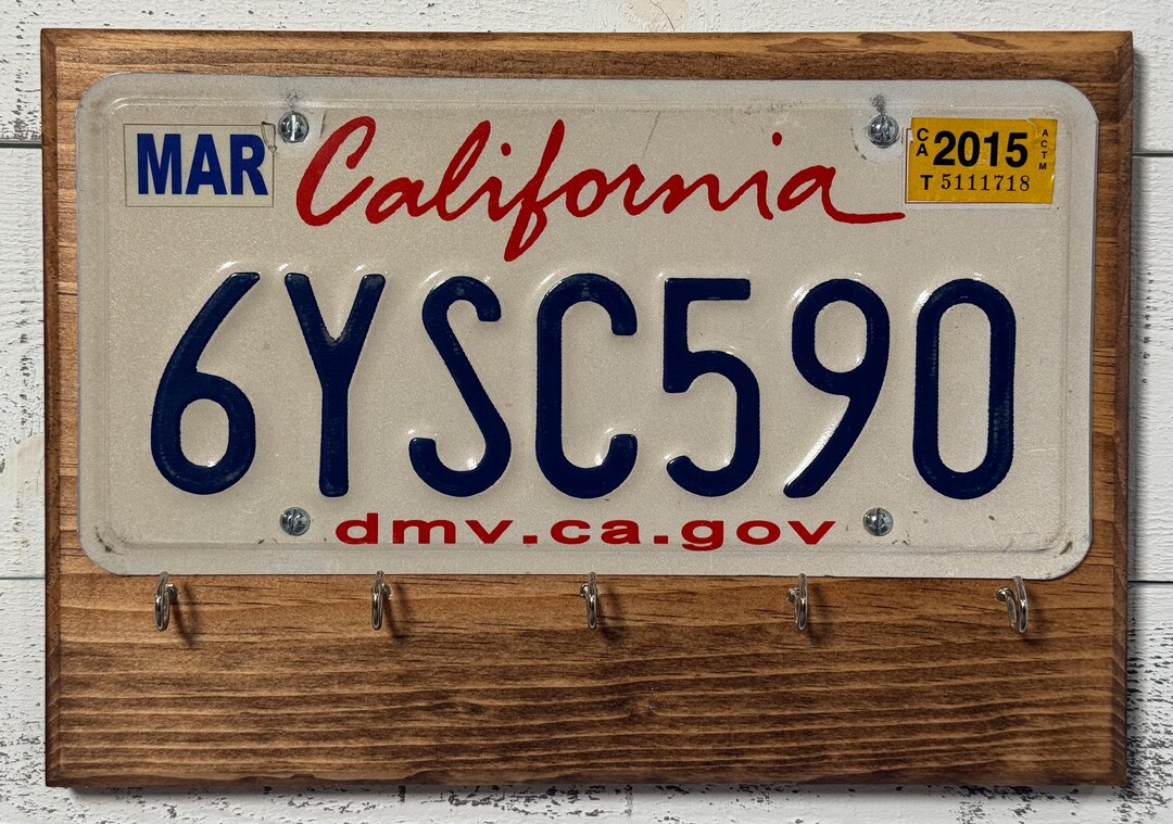 California- License Plate Key Holder - Etsy
