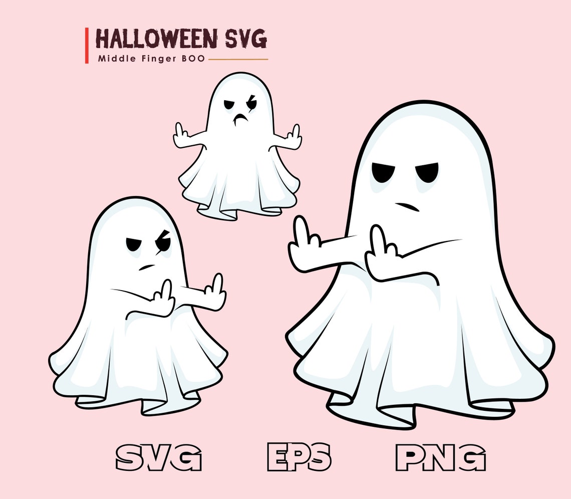 Ghost Middle Finger Svg, Ghost Middle Finger Png, Ghost Svg,halloween ...