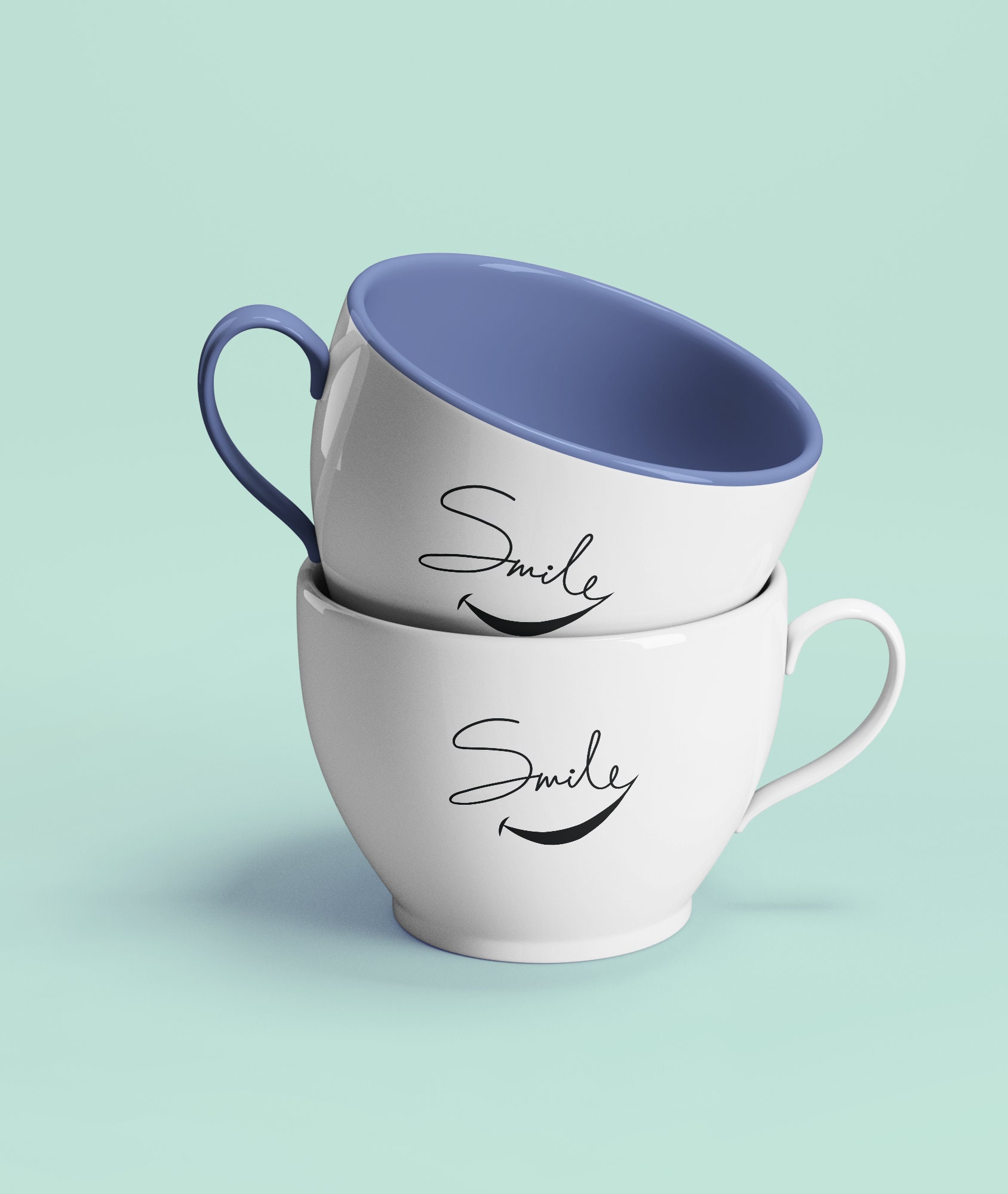 Smile Cursive Word Clipart: Happy Face Design (digital Download SVG ...