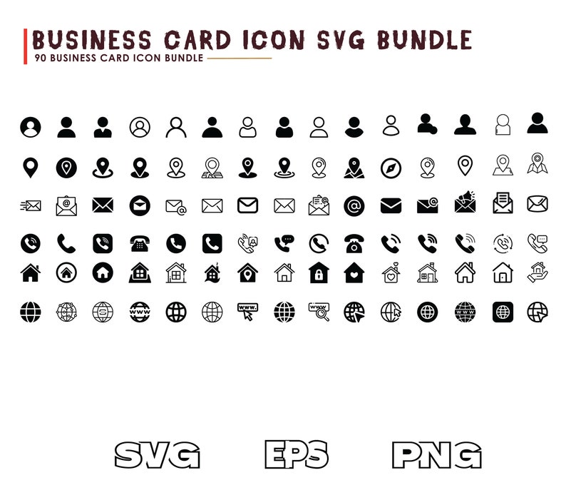 Business Card Icons & Social Media Icons , Business Icons, Phone Number ...
