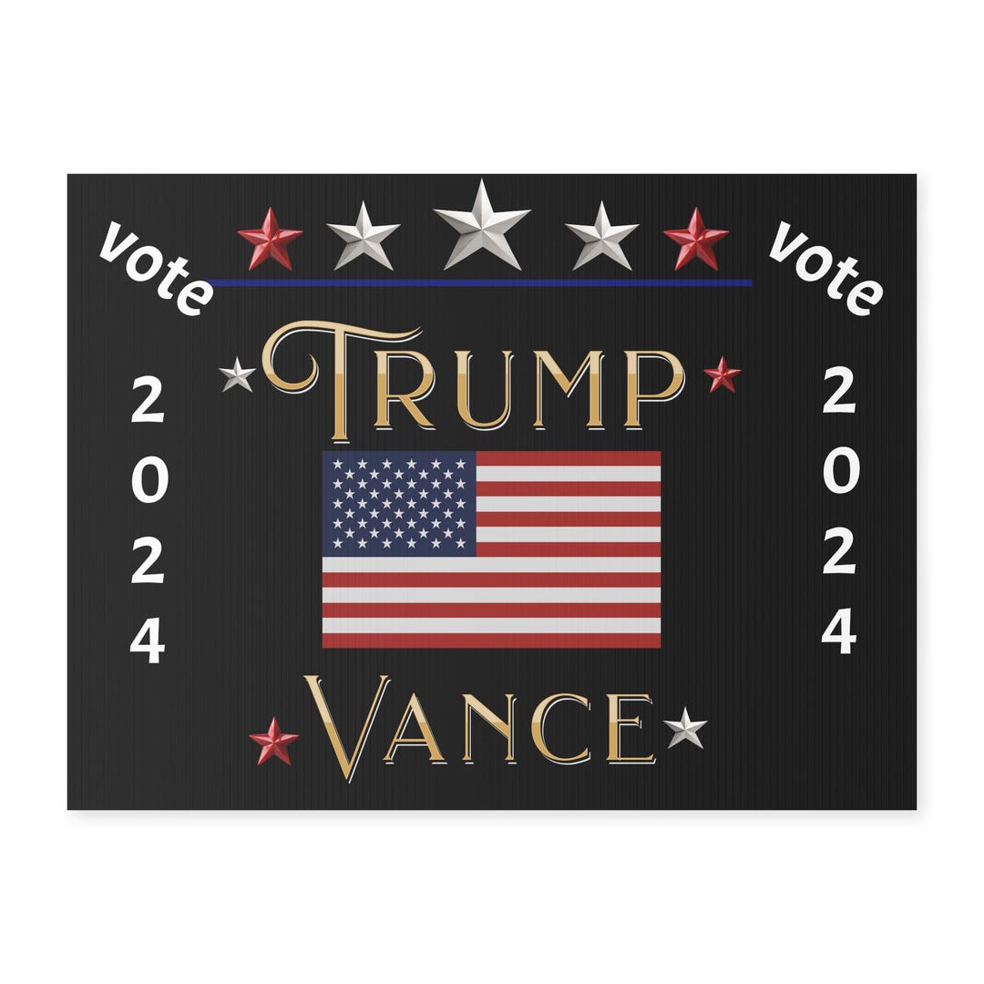 Trump / Vance Yard Sign , USA Election Sign for Yard , Trump Vance ...