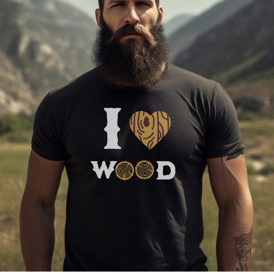 I Love Wood Heartbeat T-shirt , Mill Workers Cabinet Makers Tree ...