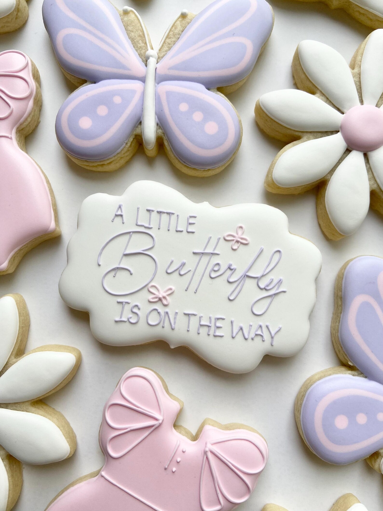 12 A Little Butterfly Baby Shower Cookies (california Shipments Only ...