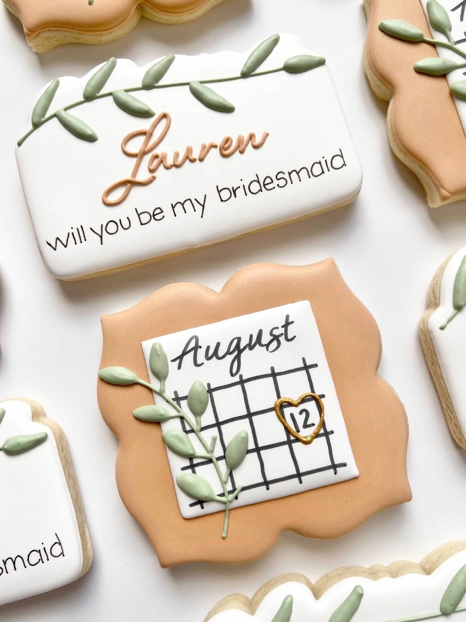 Personalized Bridesmaid Proposal Cookie Gift Box Set california ...