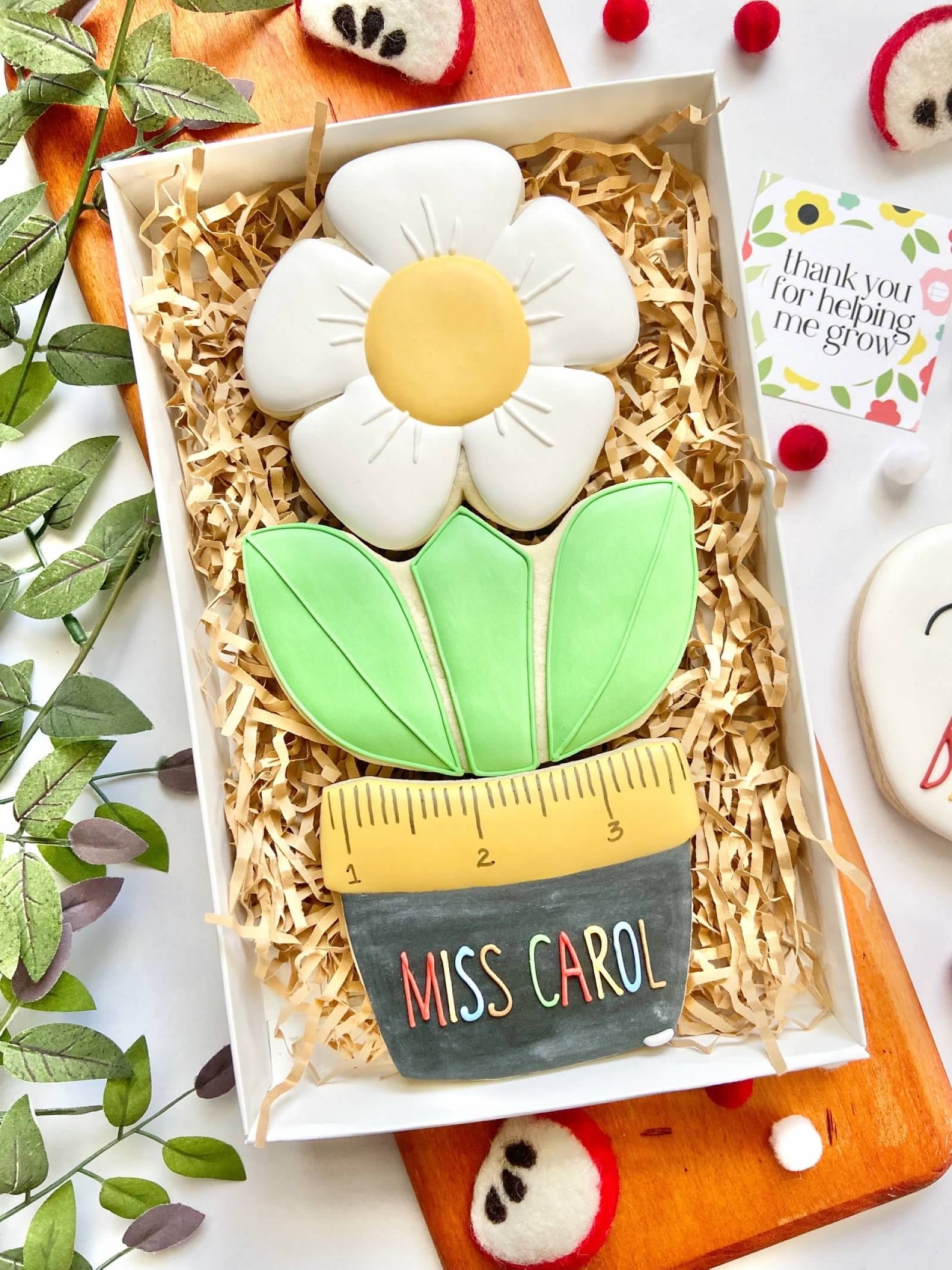 Teacher Appreciation Potted Flower Gift Box Set (california Shipments ...