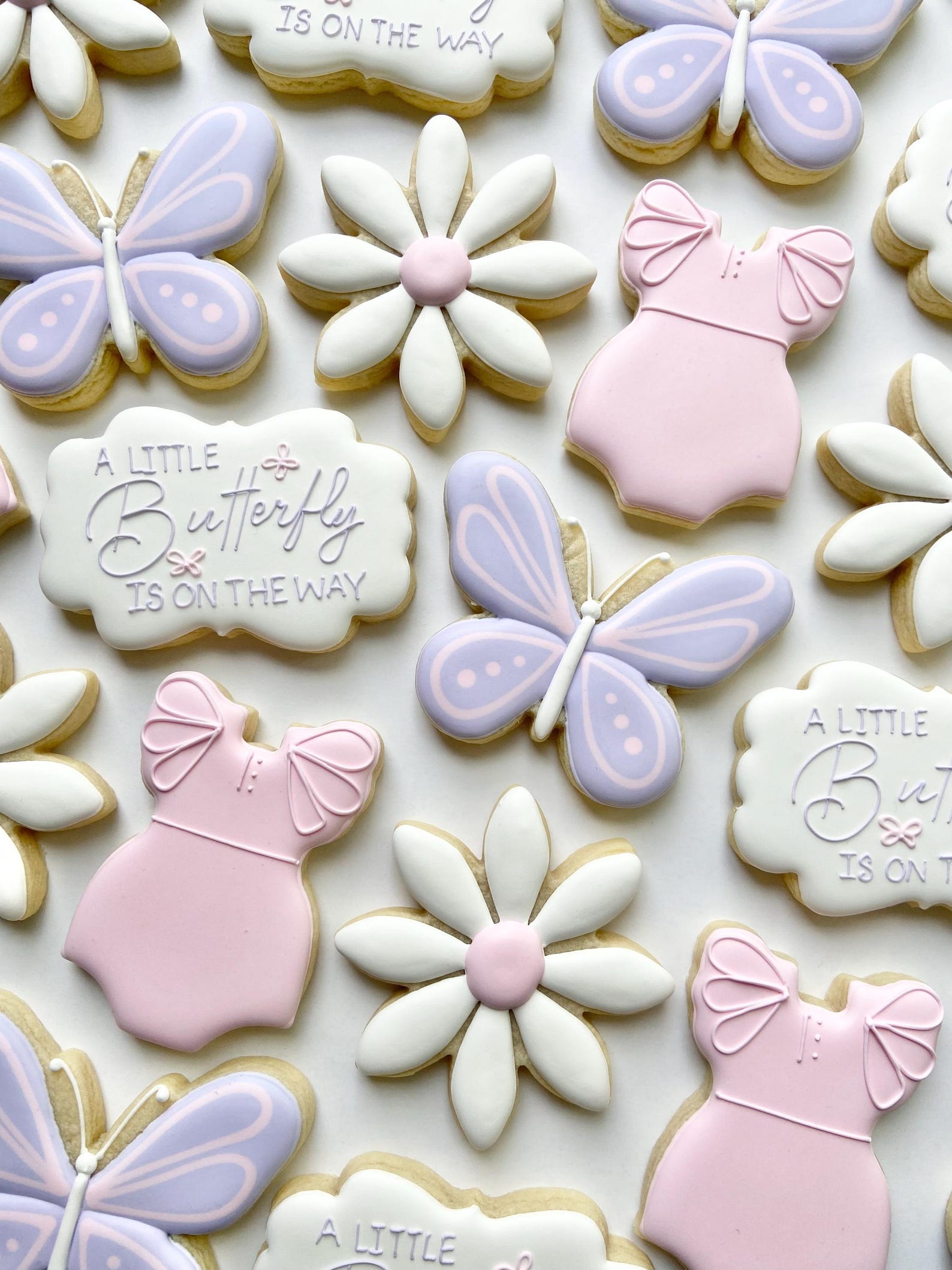 12 A Little Butterfly Baby Shower Cookies (california Shipments Only ...