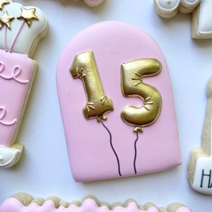 12 Personalized Birthday Cookies (california Shipments Only) - Etsy