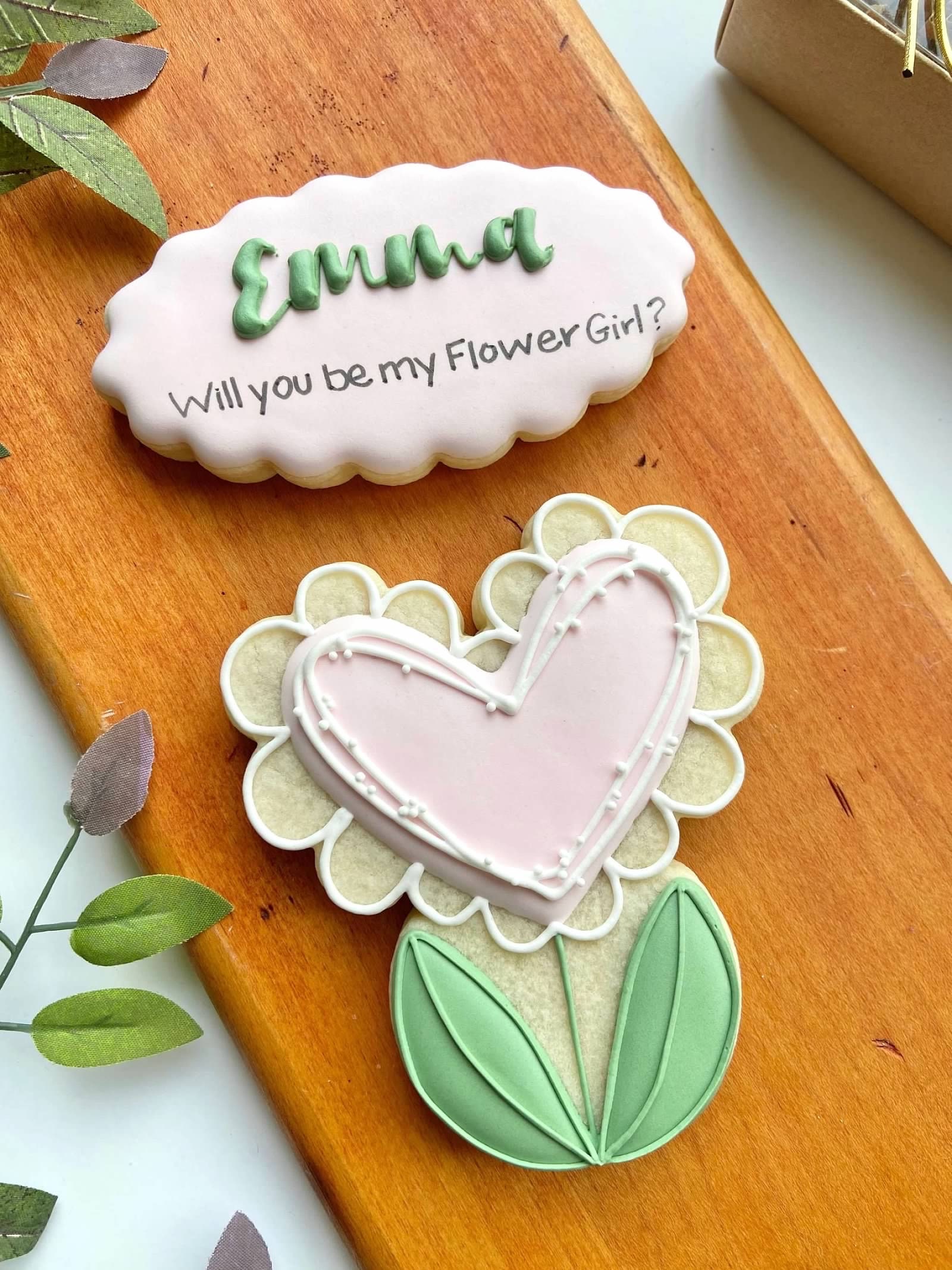 Personalized Flower Girl Proposal Cookie Gift Box Set - Etsy
