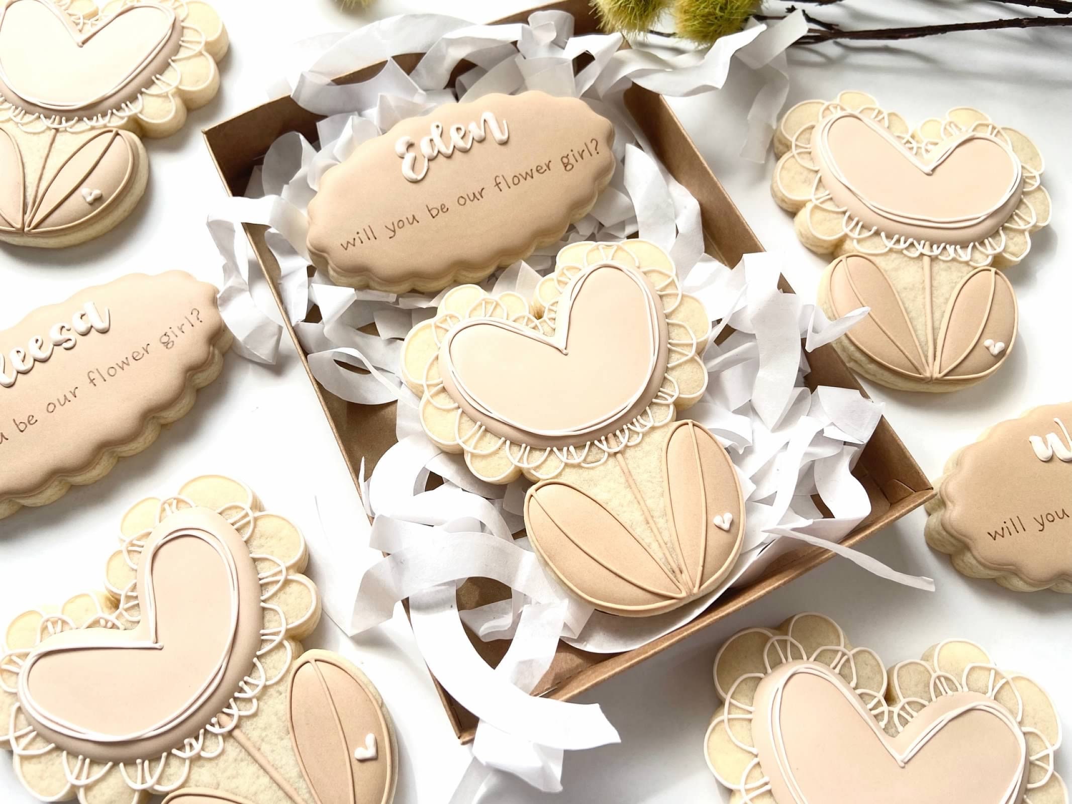 Personalized Flower Girl Proposal Cookie Gift Box Set - Etsy