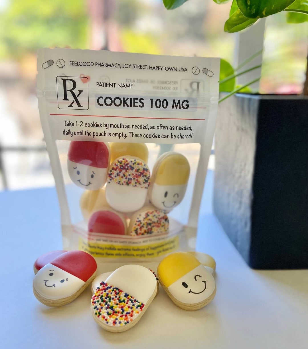 Prescription Rx Cookie Gift Bag Set california Shipments Only - Etsy