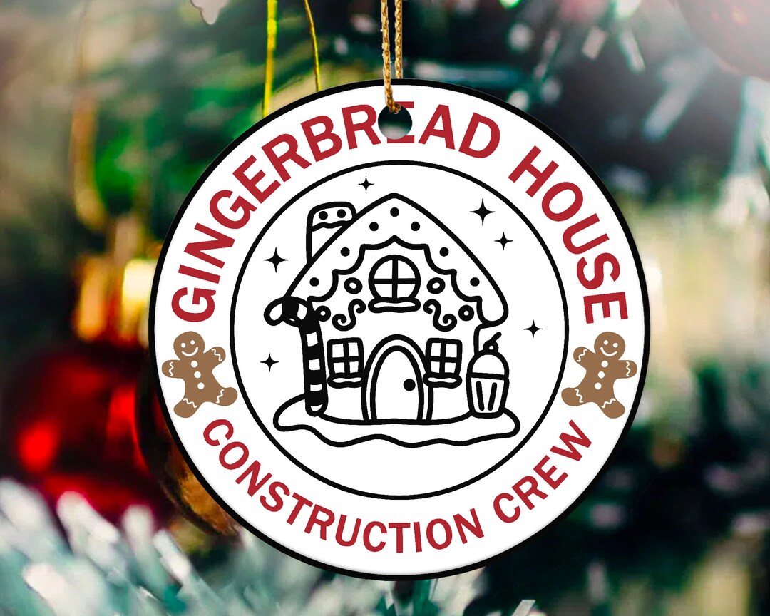 Gingerbread House Construction Crew, Gingerbread Ornament, Christmas ...