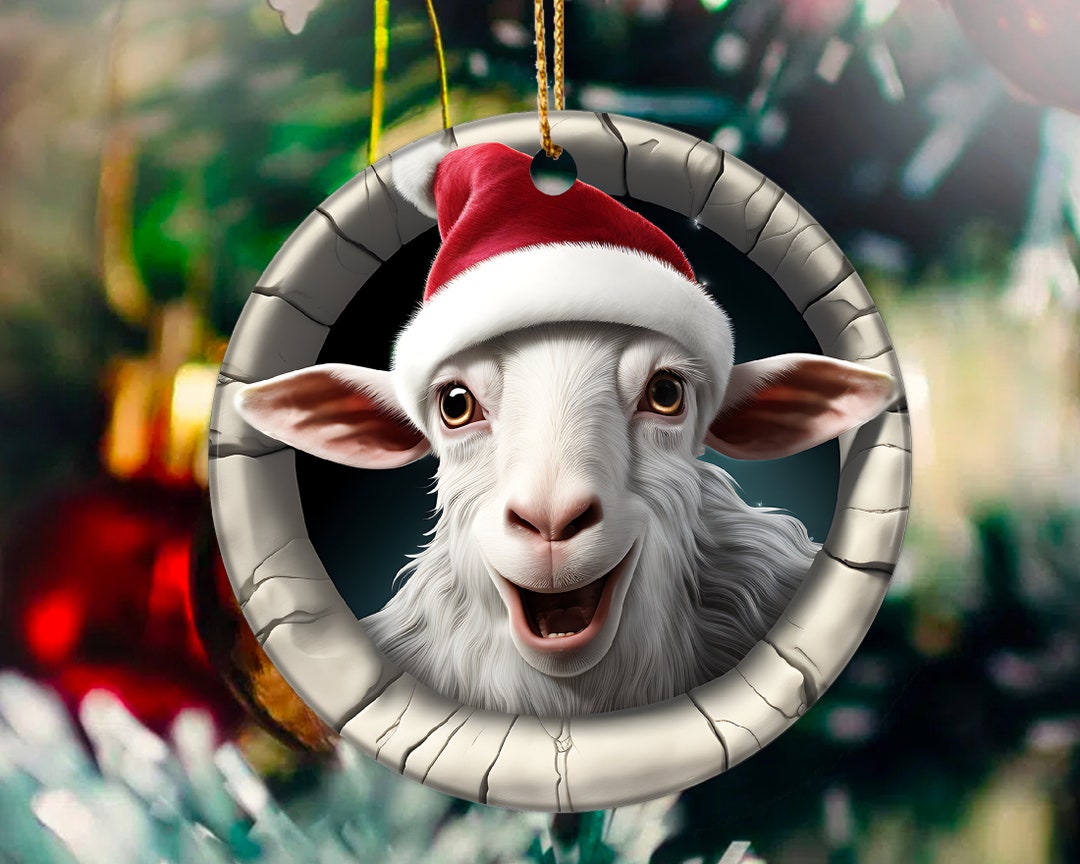 Goat 3D Christmas Ornament Christmas Ornament Christmas 3d - Etsy