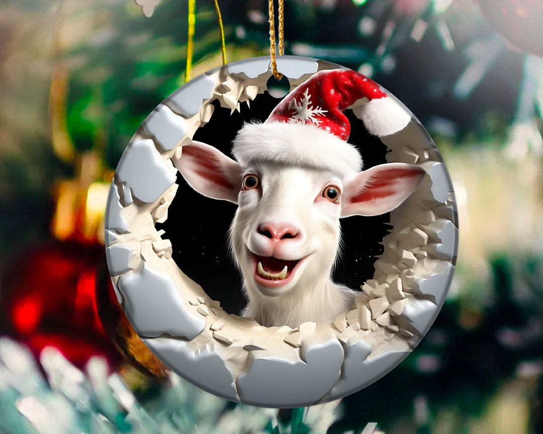 Goat 3D Christmas Ornament, Christmas Ornament, Christmas 3d Ornaments ...