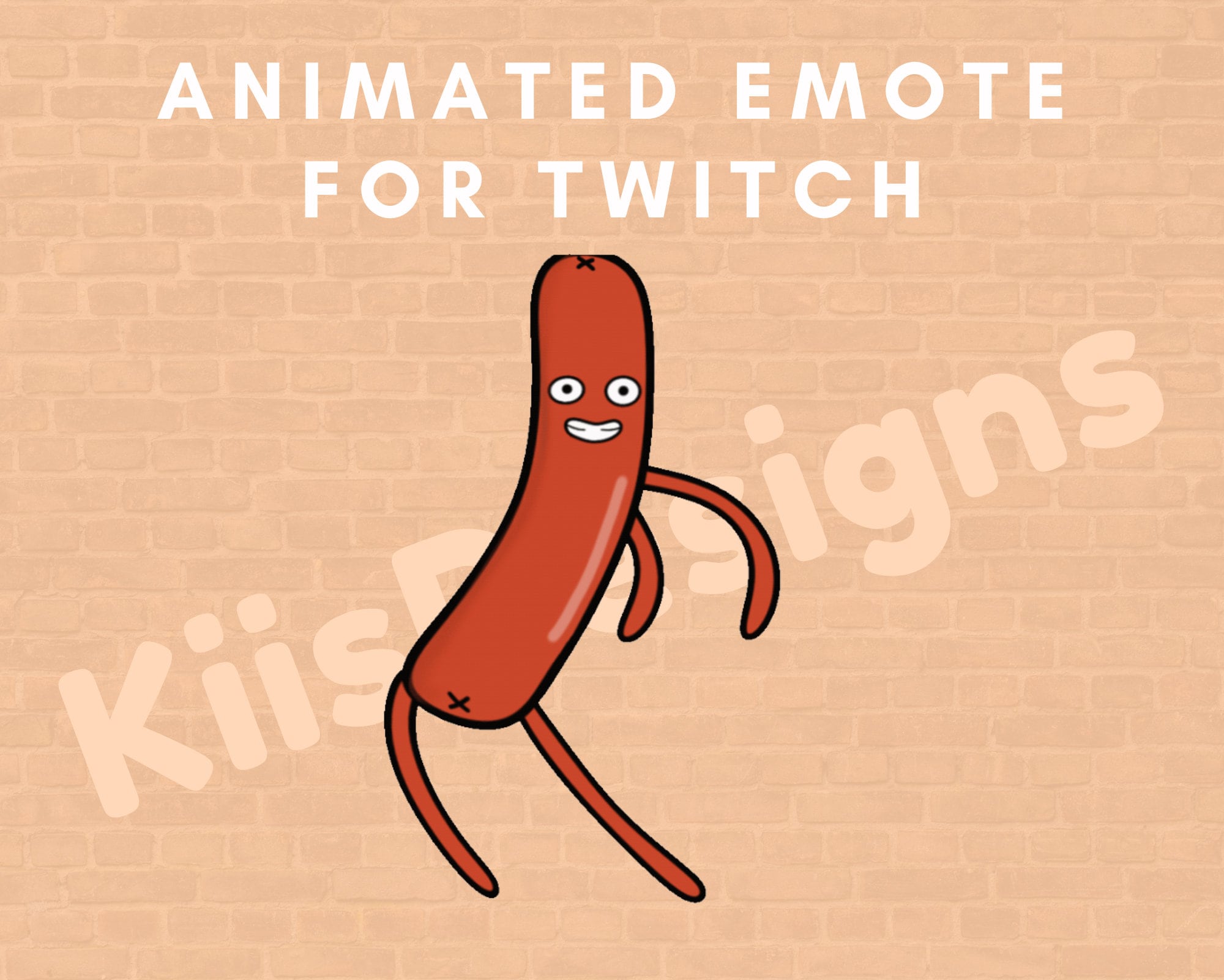 Animated Twitch Emote, Dancing, Glizzy / Hotdog / Weenie, for Streamers ...