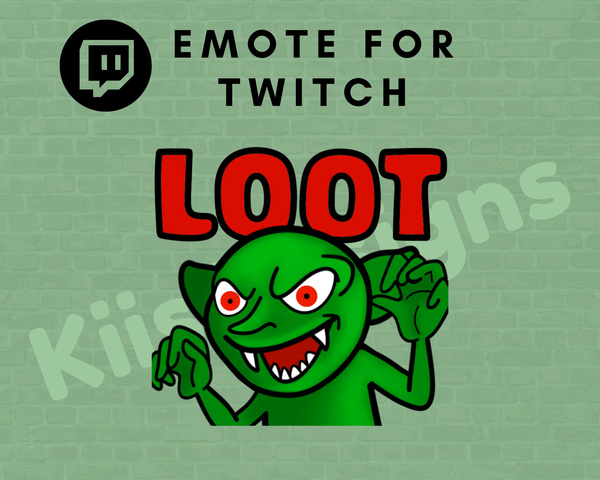 Twitch Emote, Loot Goblin, Troll, for Streamers - Instant Download ...
