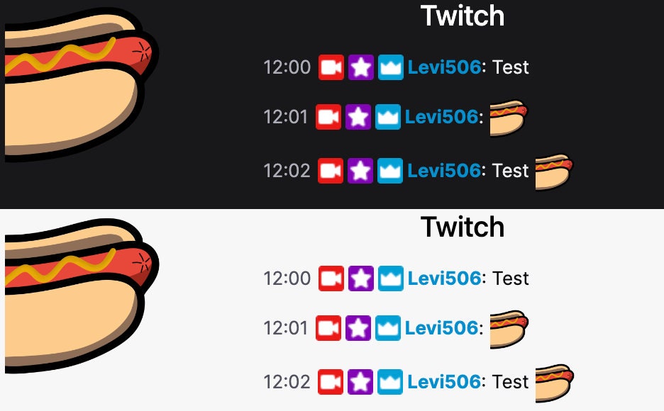 Twitch Emote, Hot Dog, Glizzy, 2er Pack, Für Streamer - Instant ...