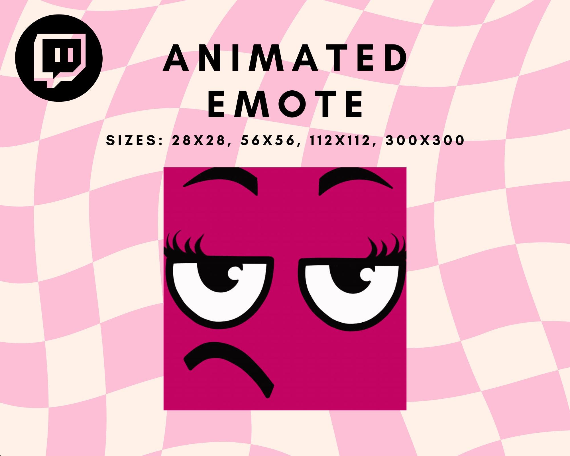 Animated Twitch Emote, Girly Eye Roll, Pink Girlypop With Lashes for ...