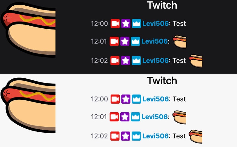Twitch Emote, Hot Dog, Glizzy, 2 Pack Emote, for Streamers Instant ...