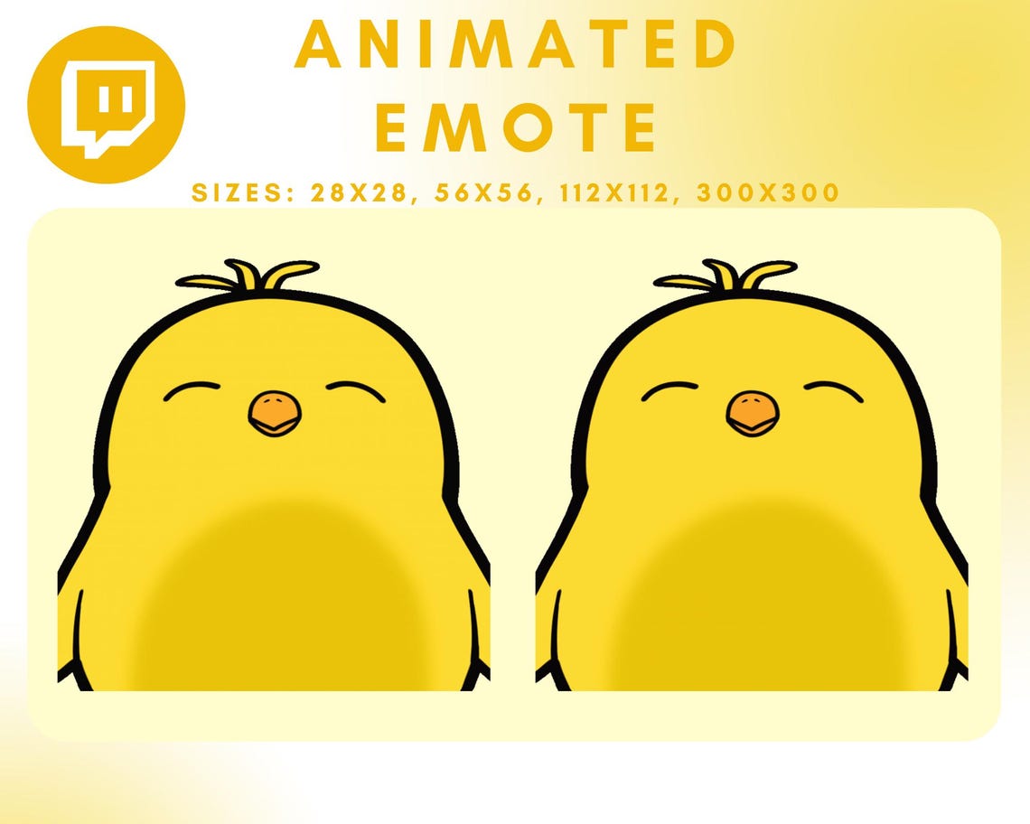 Animated Twitch Emote, Sigh, Baby Chick, for Streamers - Instant ...