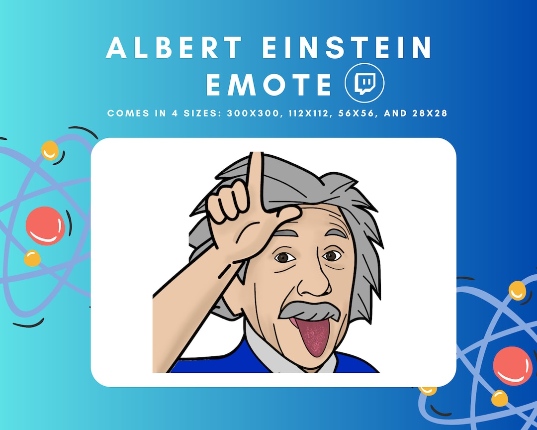 Twitch Emote, Albert Einstein, Loser, for Streamers - Instant Download ...