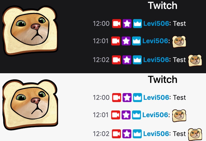 Twitch Emote, Cat in Bread, Scared / Surprised, for Streamers - Instant ...