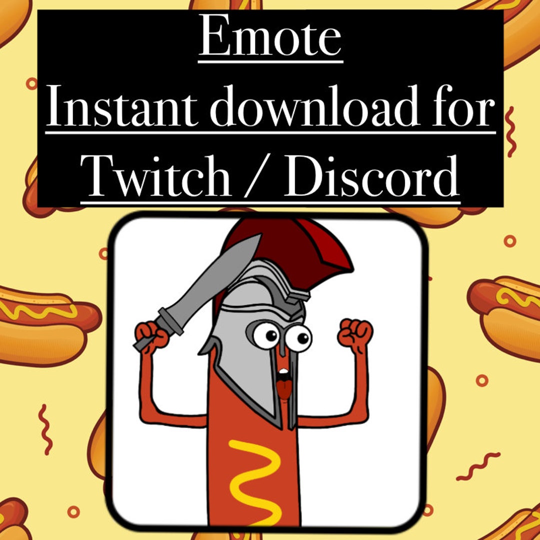 Glizzy Gladiator Twitch / Discord Emote - Etsy