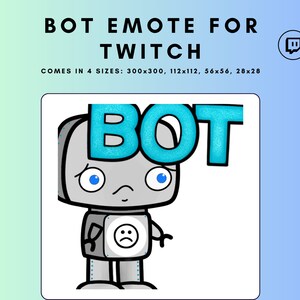 Twitch Emote, Bot, Sad, for Streamers Instant Download / Ready to Use ...