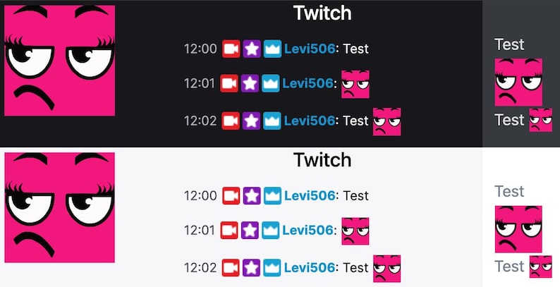 Animated Twitch Emote, Girly Eye Roll, Pink Girlypop With Lashes for ...