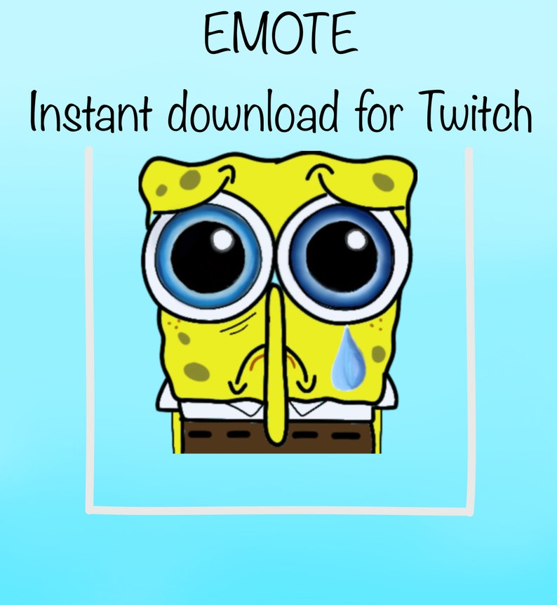 Sad Spongebob Emote Twitch / Discord - Etsy