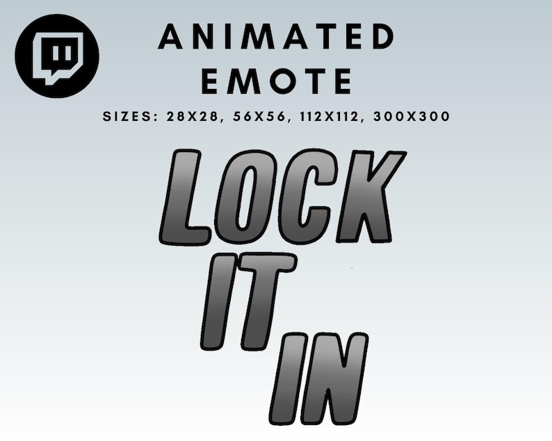 Animated Twitch Emote, Lock It In, Padlock for Streamers - Instant ...