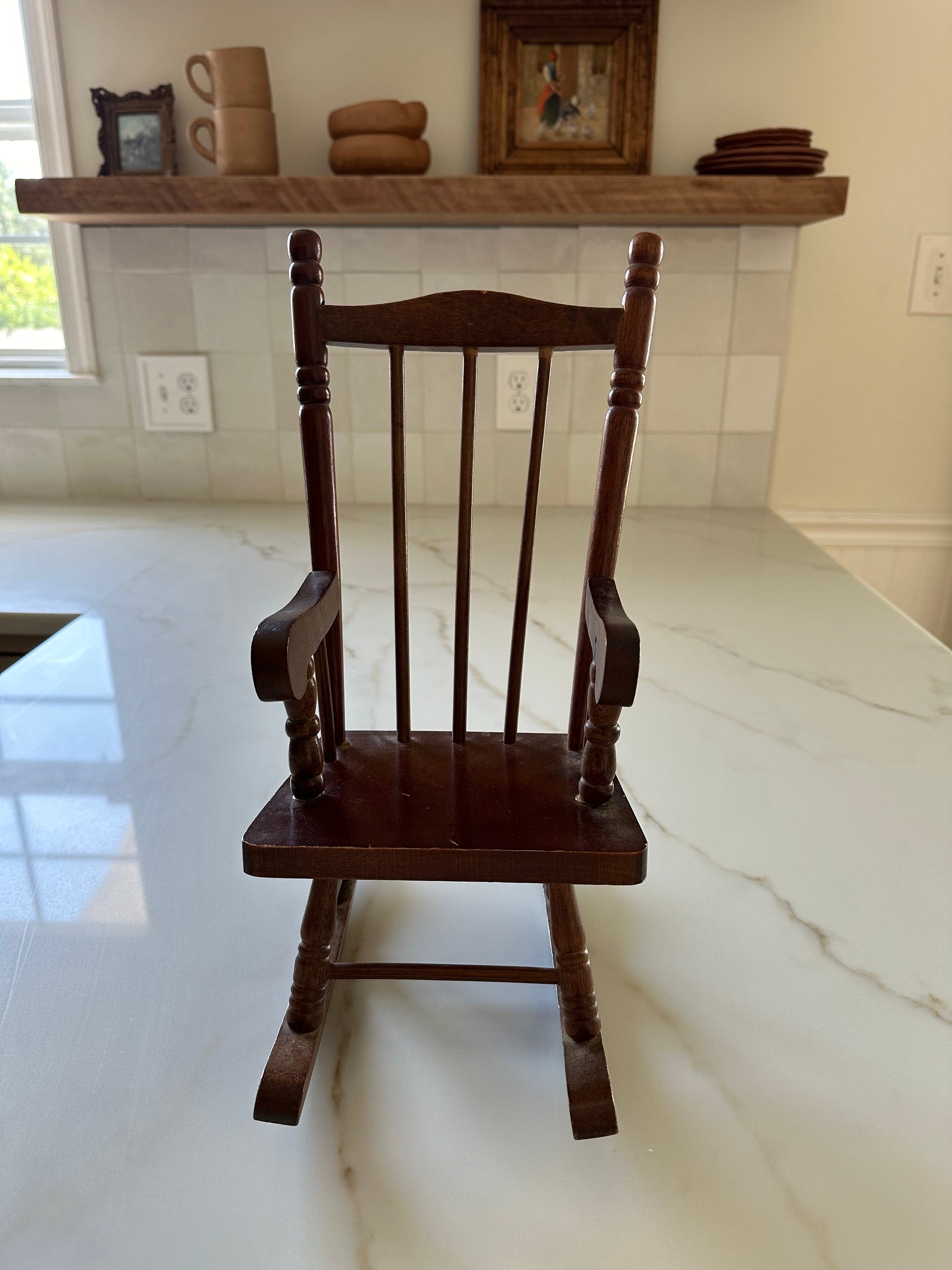 Mini Wooden Rocking Chair - Etsy