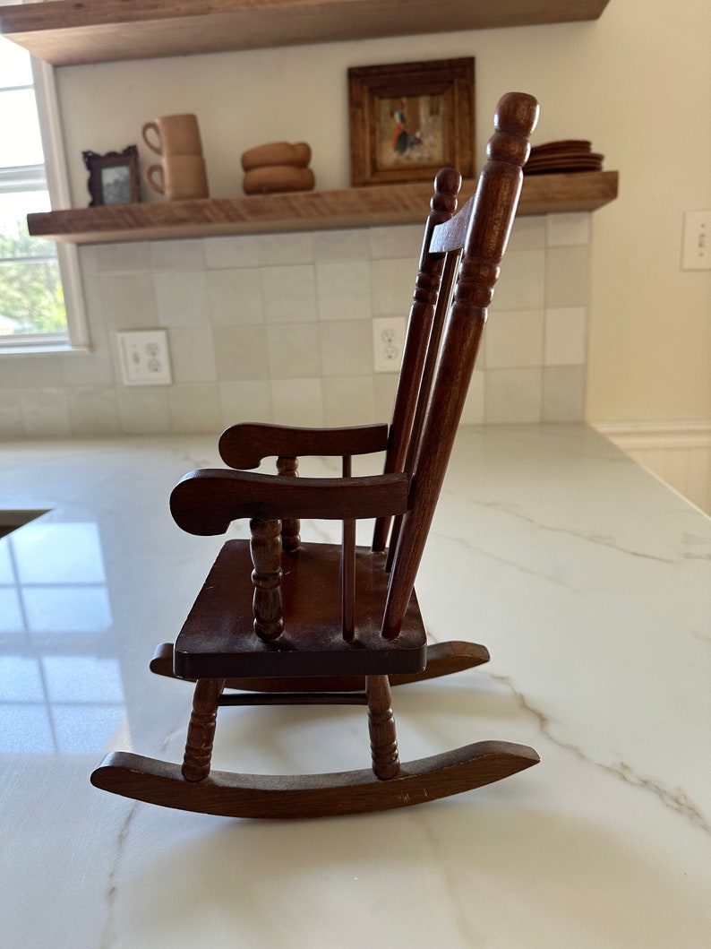 Mini Wooden Rocking Chair - Etsy
