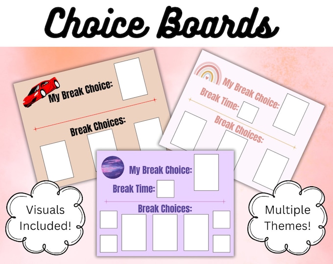 Boardmaker Take a Break/create Your Own Break Card PEC Visual - Etsy Canada