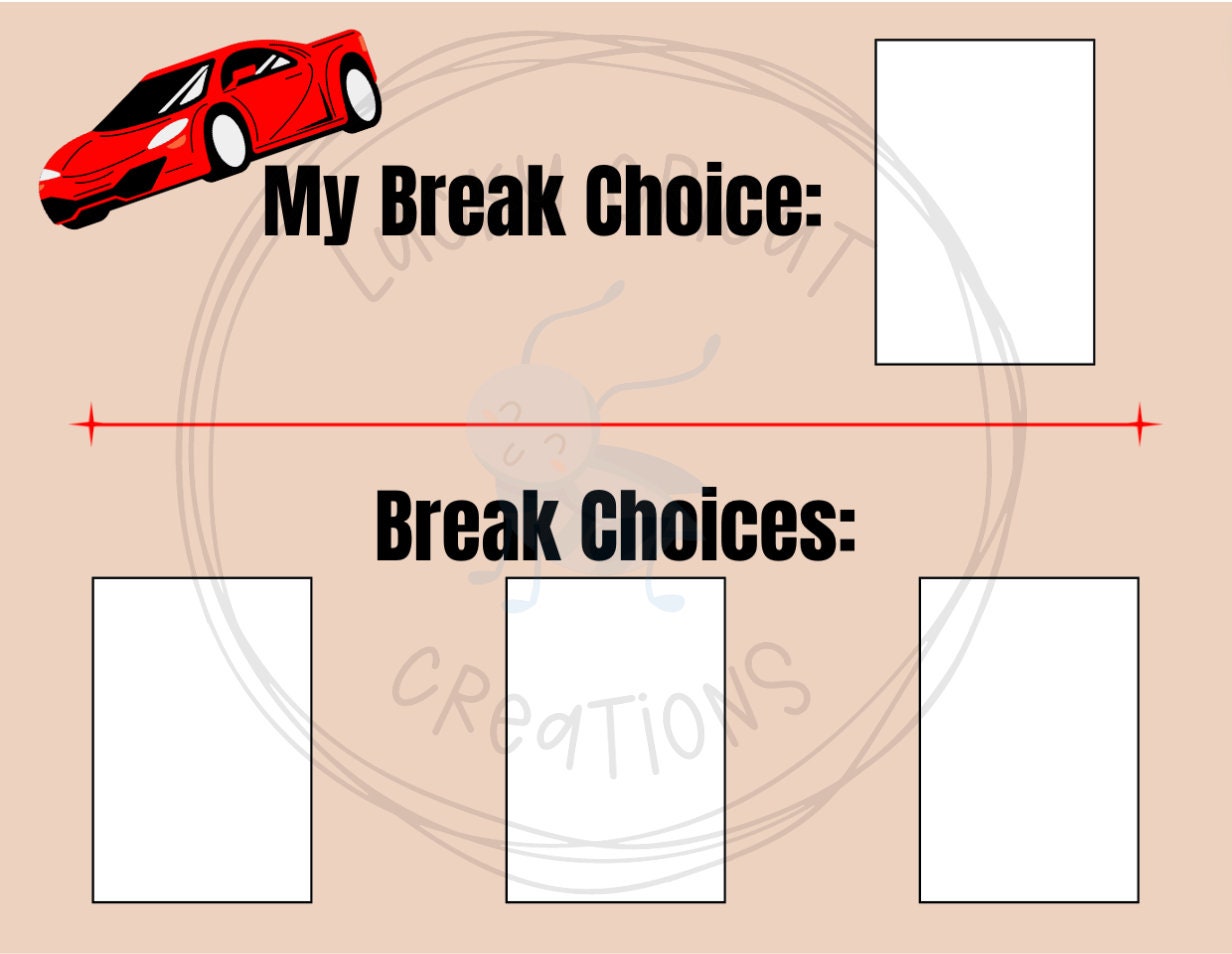 Break Choice Visuals | Visuals | Break Choices | Break Card - Etsy