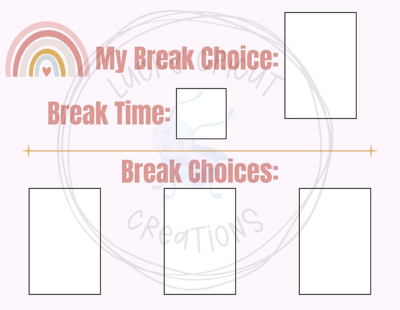 Break Choice Visuals | Visuals | Break Choices | Break Card - Etsy