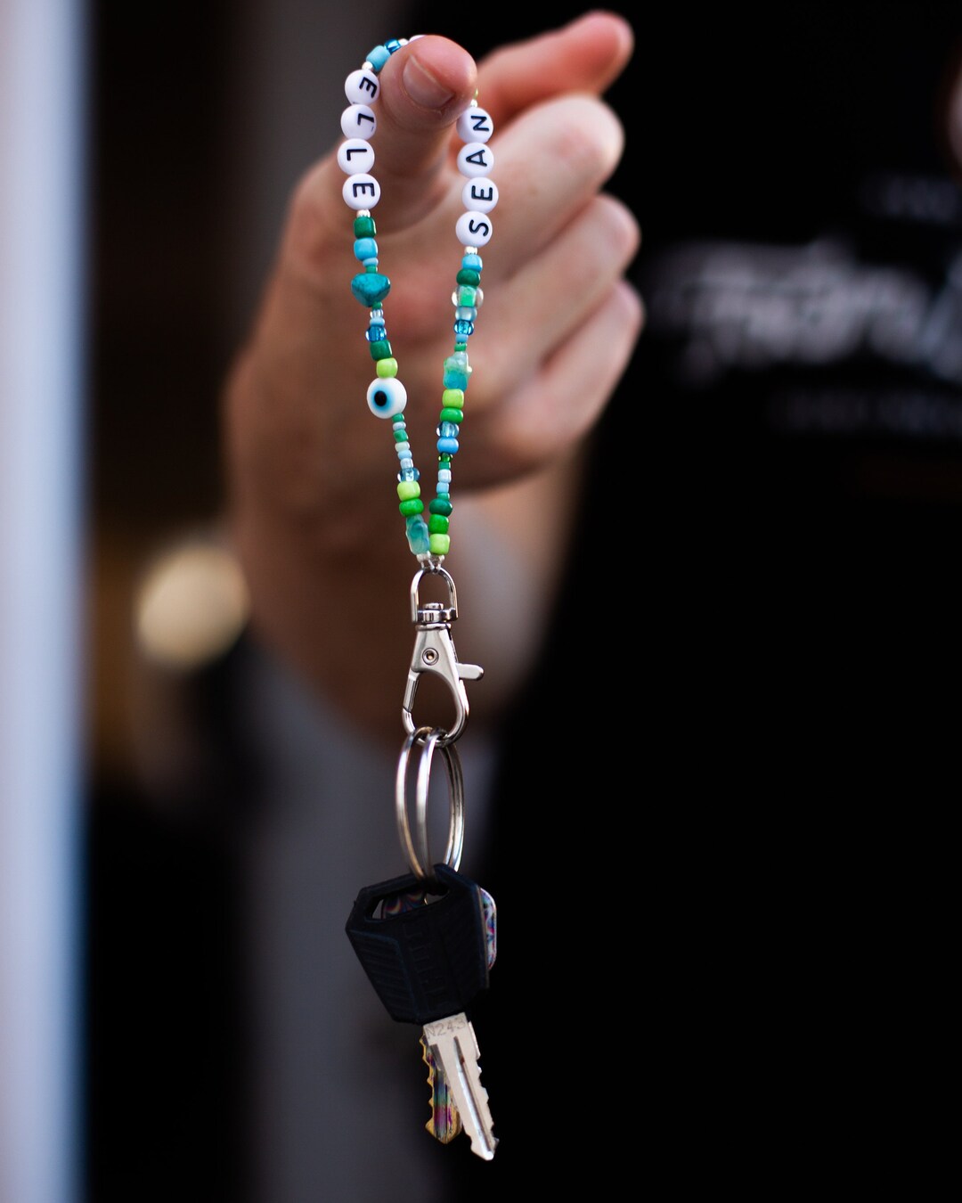 CUSTOM 90s/y2k Beaded Keychain - Blue/green! - Etsy
