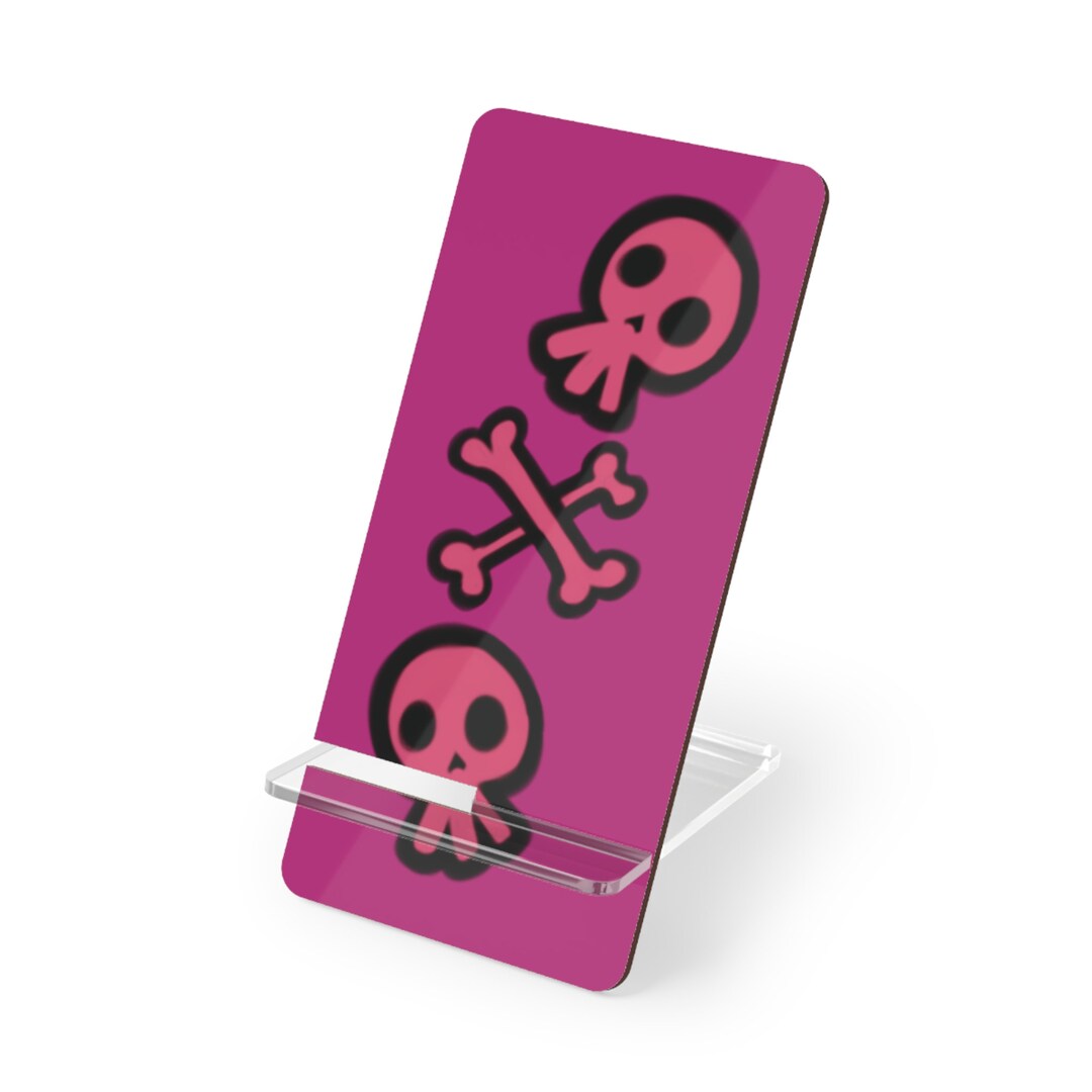 Pink Skull Cell Phone Stand: Goth Emo Desk Decor - Etsy