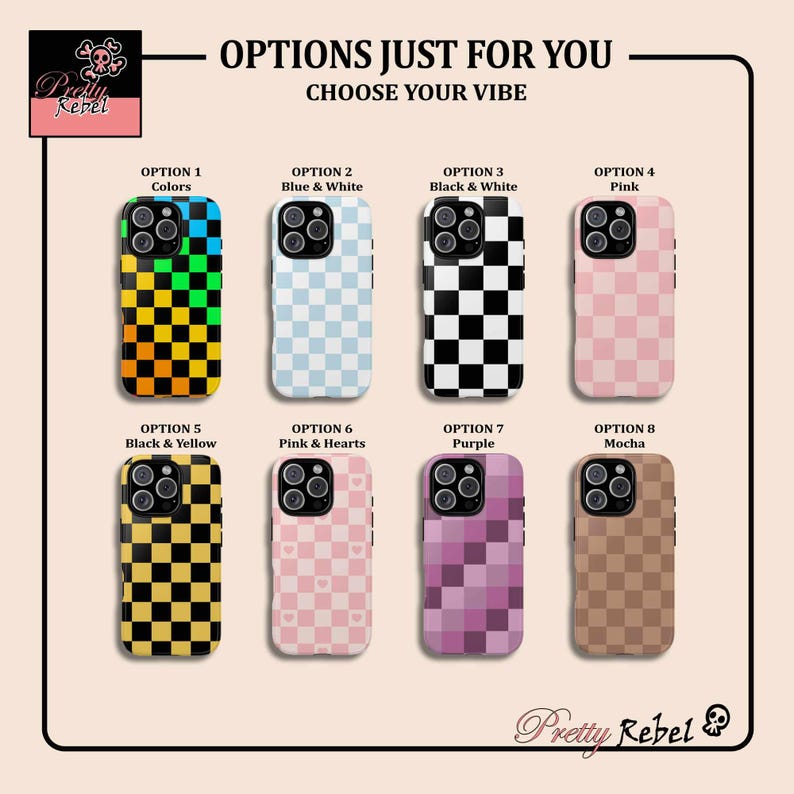 Pink Checkered Phone Case: Eight Different Design Options - Iphone ...