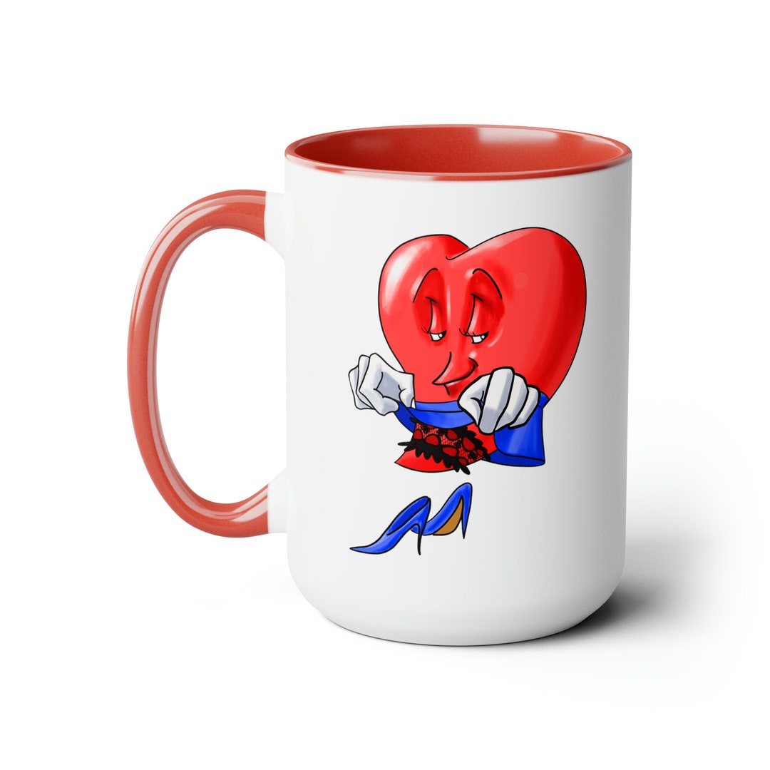 Sip & Giggle: Kinky Heart Coffee Mug Cheeky Funny Heart Let's Get ...