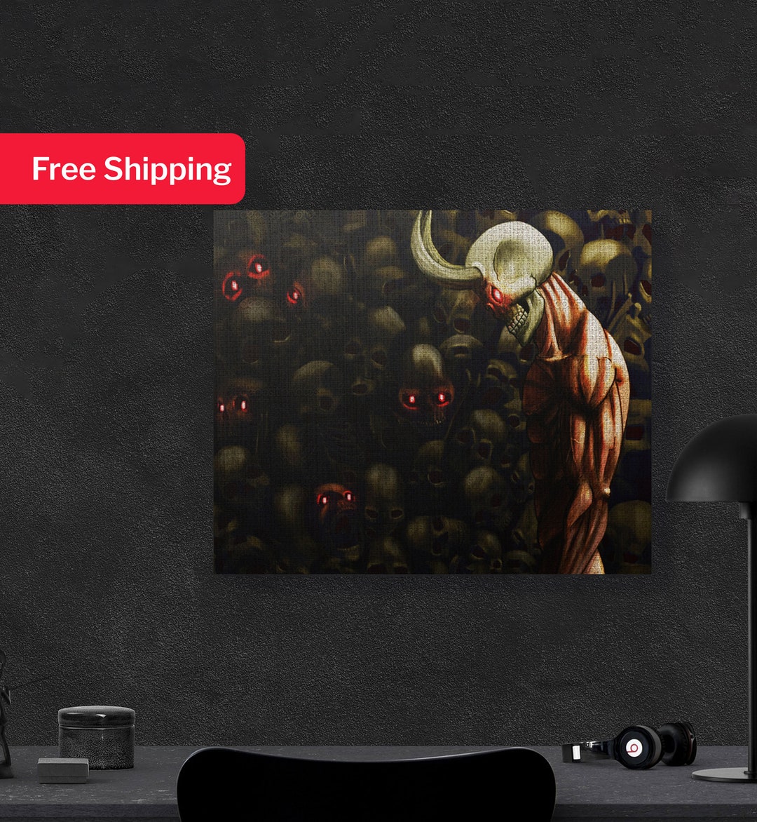 Canvas Digital Artwork on Canvas Skulls Horror Art Canvas - Etsy