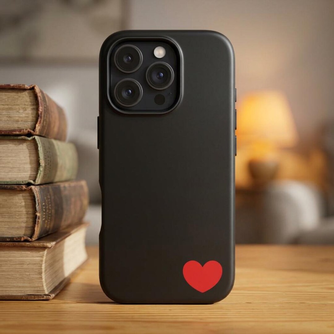 Red Heart Black Phone Case: Chic Girly Iphone, Samsung Galaxy, Google ...