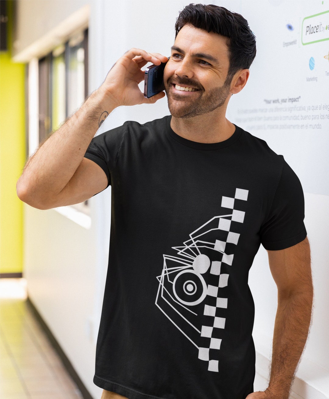 Spider Shirt | Short Sleeve Tee | Spider Lover's T-shirt With Checker ...