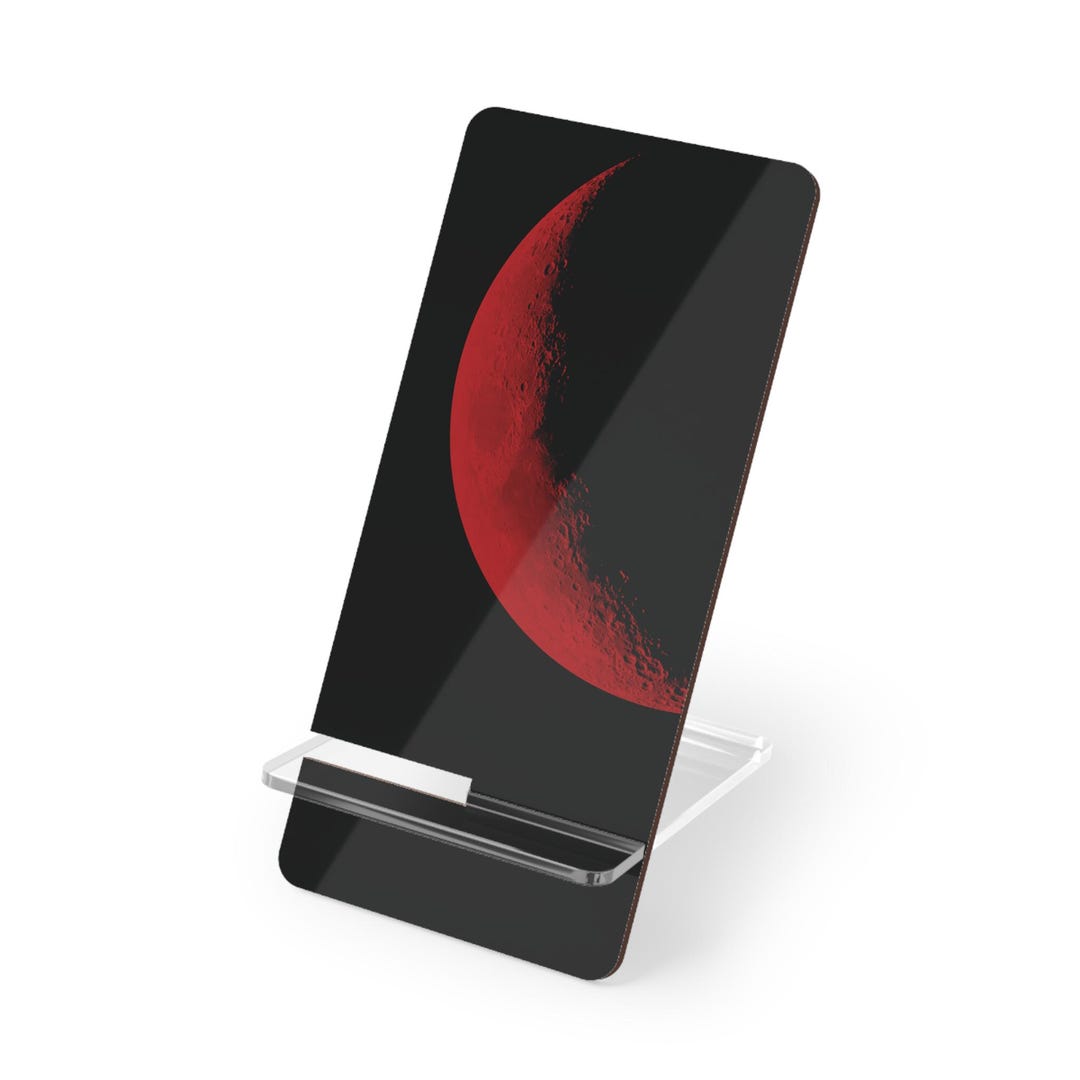 Red Moon Phone Stand: Portable Desk Cell Phone Holder - Etsy