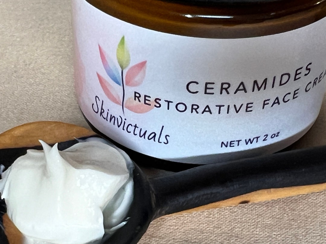 Ceramides Organic Face Cream. Natural Herbal Infused Skincare, Supports ...