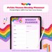 Cute Rainbow Kawaii Pride Weekly Planner Template - Printable Digital ...