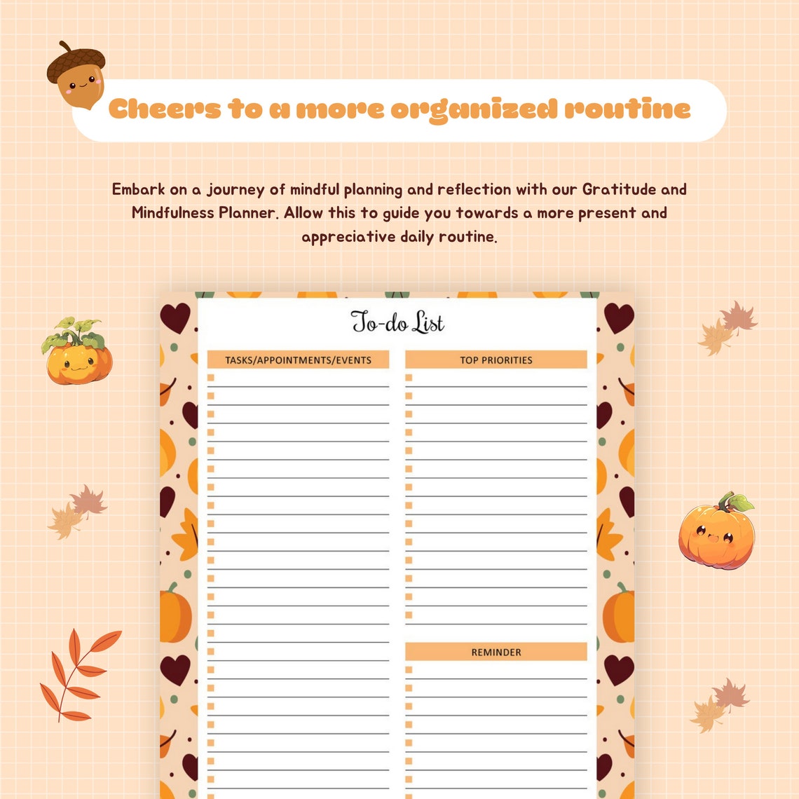2023 Fall Printable Planner, Daily and Monthly Planner, Gratitude ...